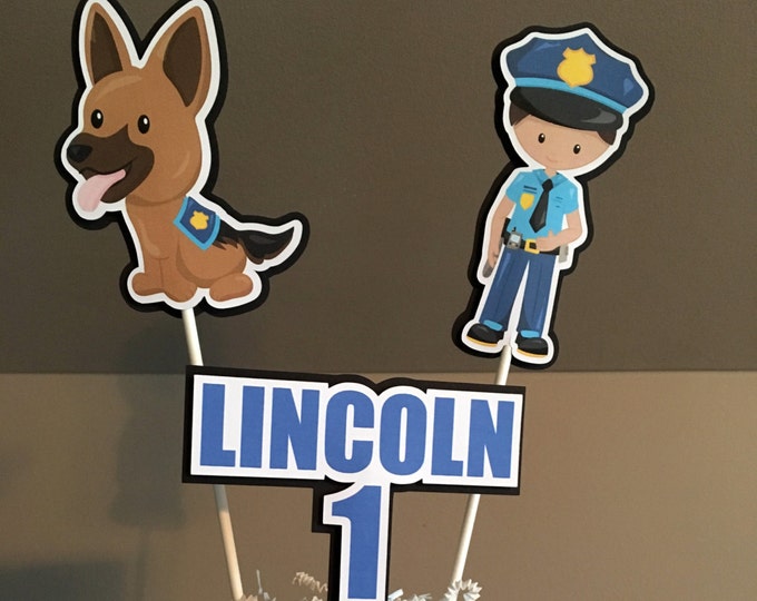 Police Party Centerpiece/police Birthday Centerpiece/policeman Party ...
