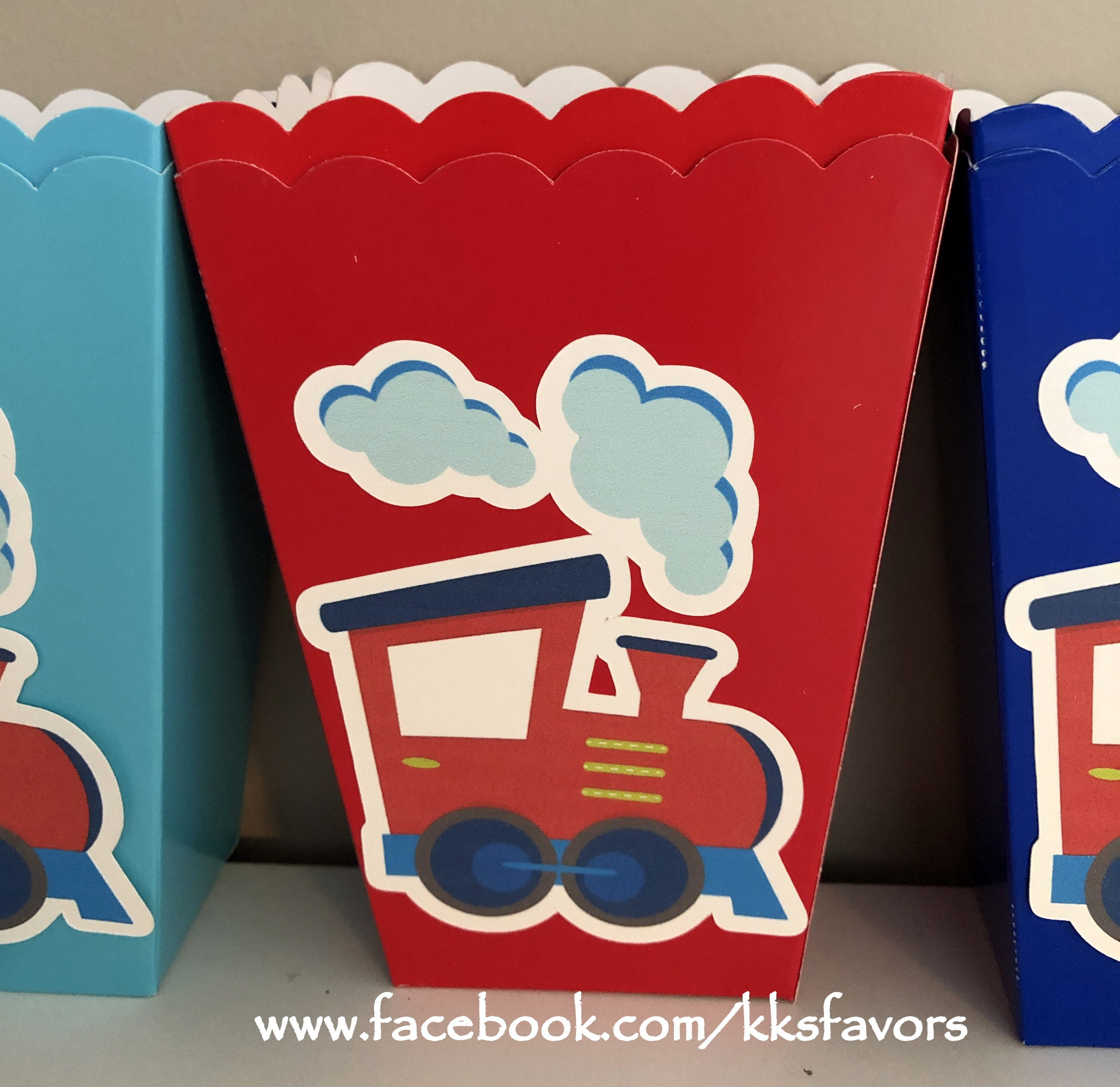 Train Party Popcorn Boxes/train Birthday Popcorn Boxes/train - Etsy UK