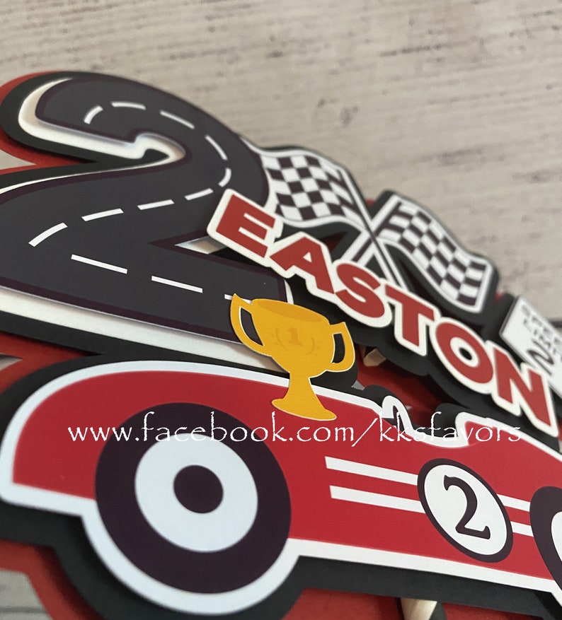 Vintage Race Car Cake Topper/racecar Cake Topper/racing Car - Etsy