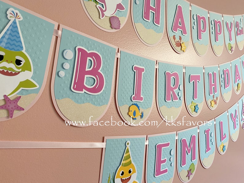 Baby Shark Banner/baby Shark Party Banner/baby Shark Birthday - Etsy