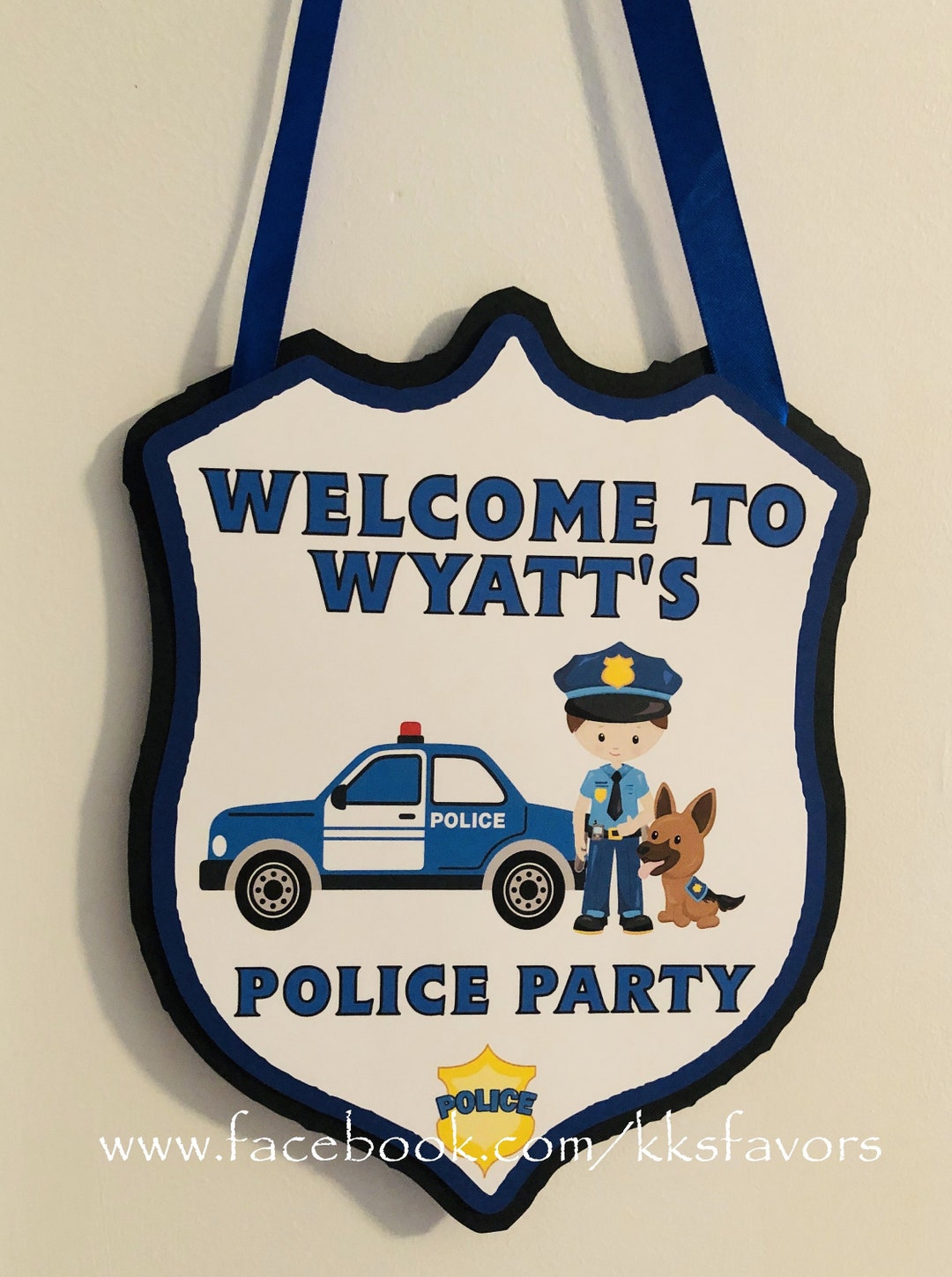Police Birthday Party Sign/police Birthday Sign/police Party Welcome ...