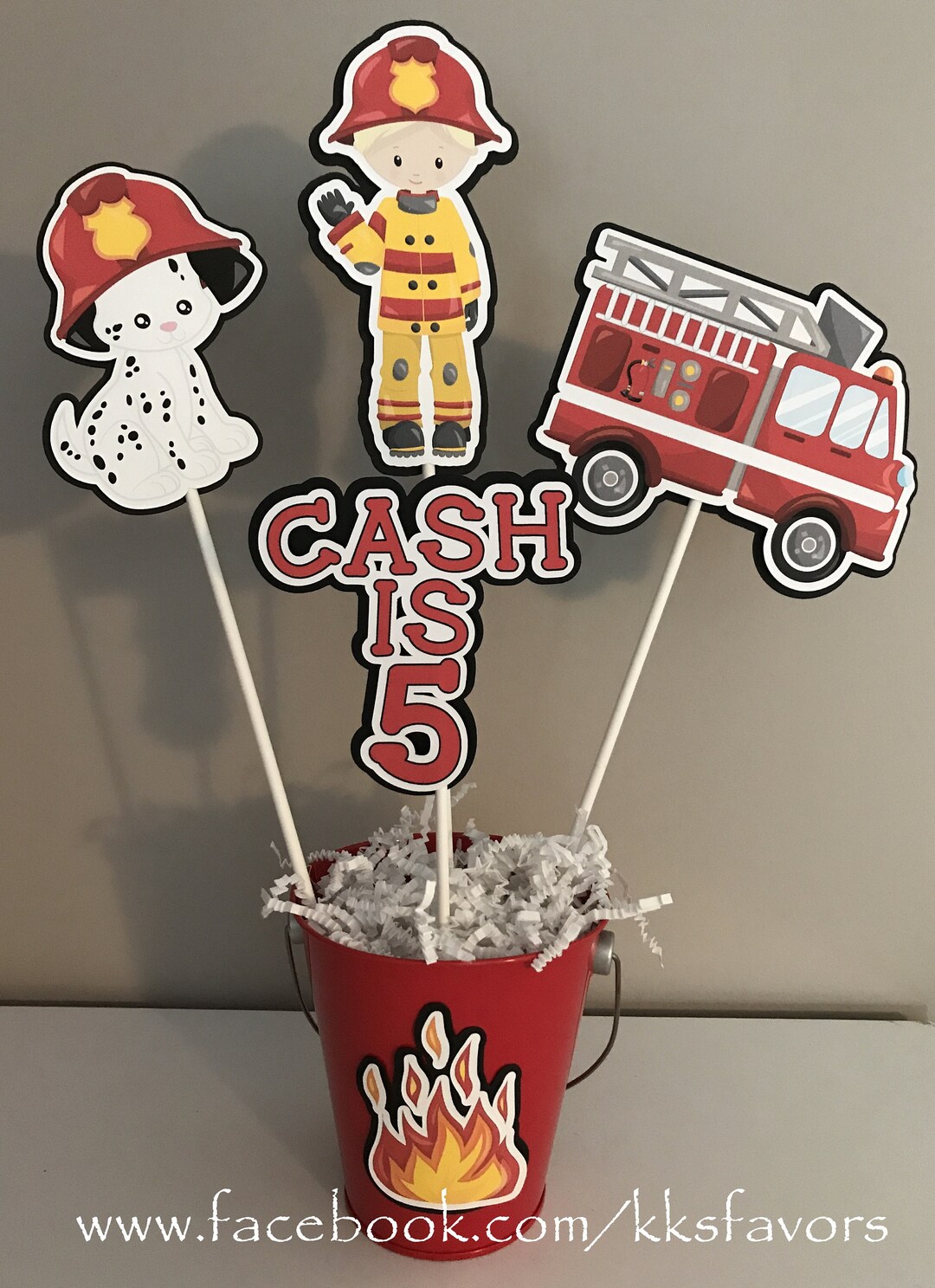 Fireman Birthday Party Centerpiece/fireman Birthday Centerpiece/fire ...