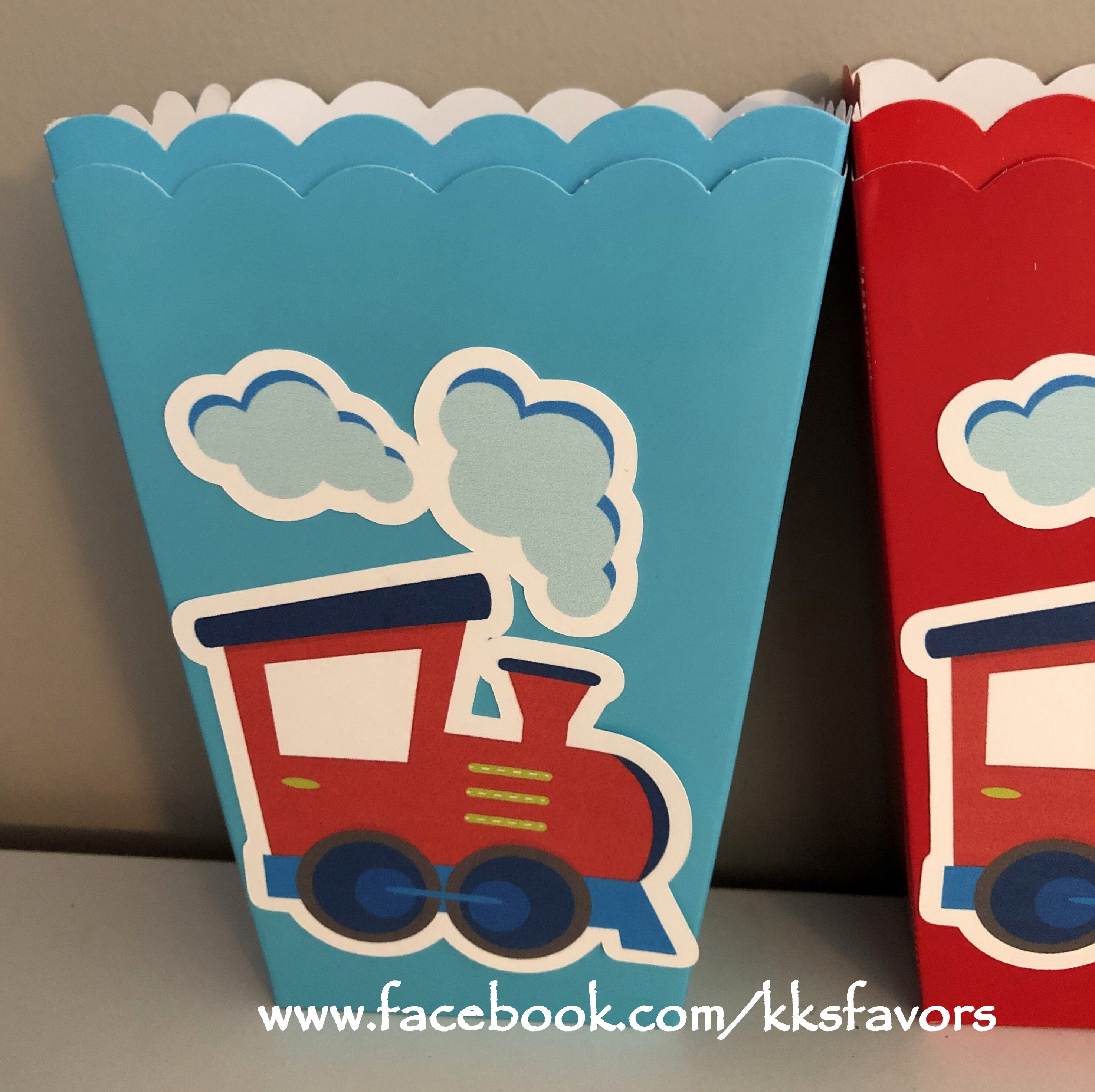 Train Party Popcorn Boxes/train Birthday Popcorn Boxes/train - Etsy UK