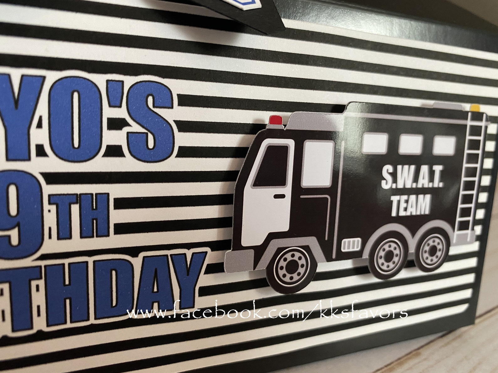 Police Party Favor Box/swat Truck Party Favor Boxes/police - Etsy