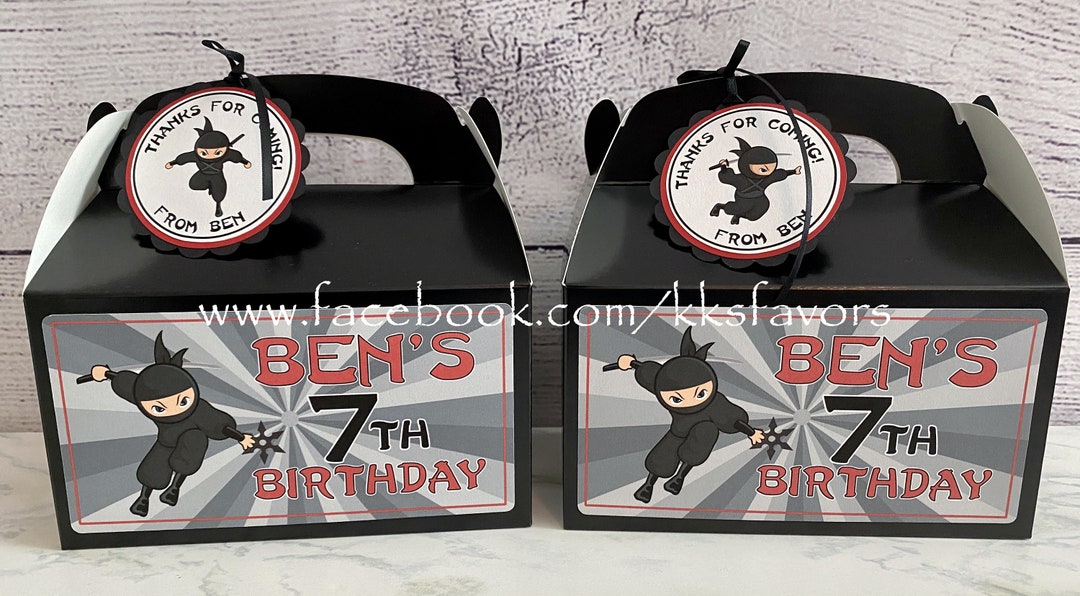 Ninja Party Favor Boxes/ninja Birthday Favor Boxes/ninja Party Favors ...