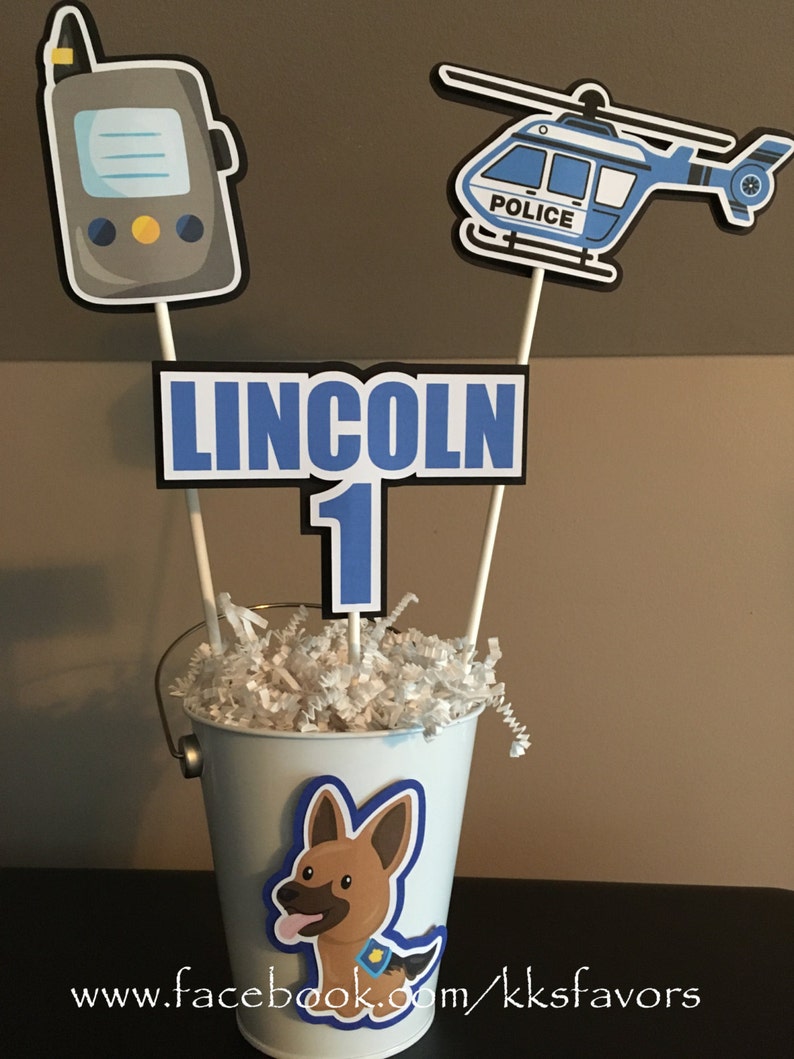Police Party Centerpiece/police Birthday Centerpiece/policeman - Etsy