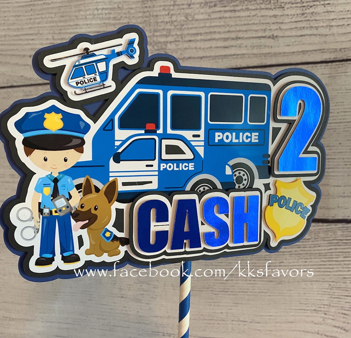 Police Cake Topper/police Party Cake Topper/police Birthday - Etsy