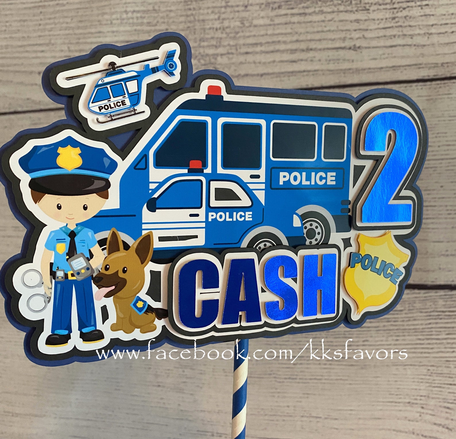 Police Cake Topper/police Party Cake Topper/police Birthday - Etsy