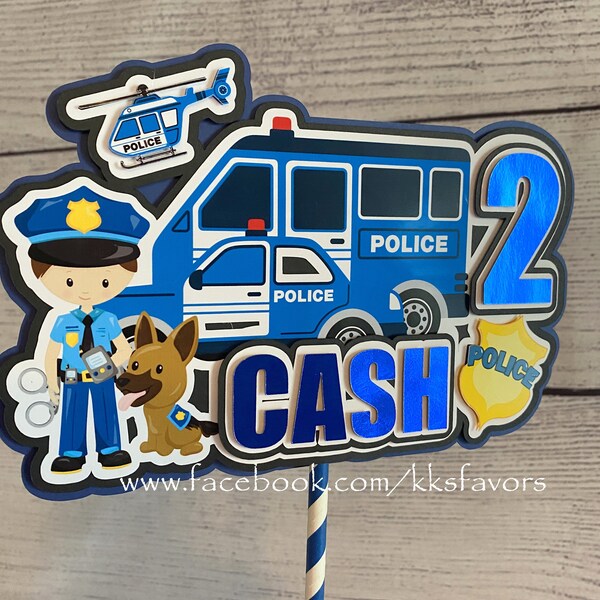 Cop Cake Topper - Etsy