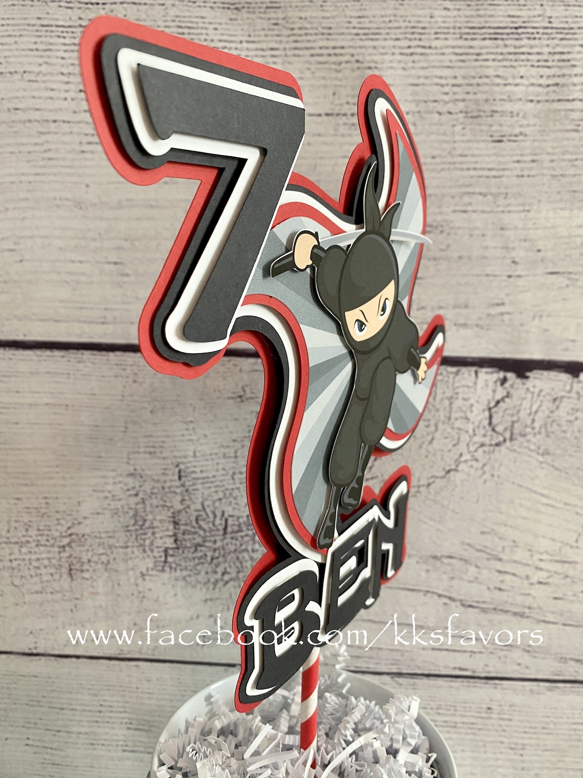 Ninja Cake Topper/ninja Party Cake Topper/ninja Birthday Cake - Etsy