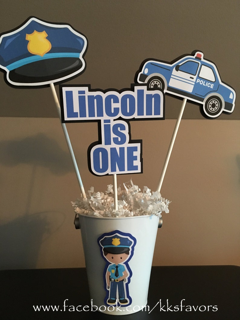 Police Party Centerpiece/police Birthday Centerpiece/policeman - Etsy