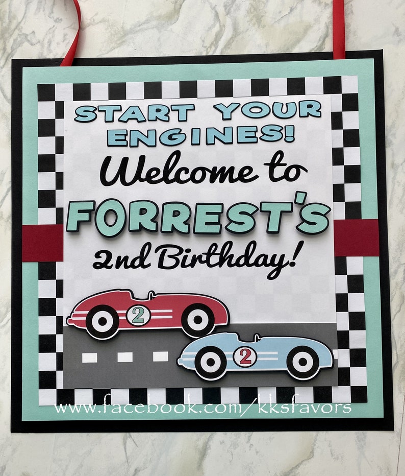 Vintage Race Car Party Door Sign/vintage Racing Party - Etsy