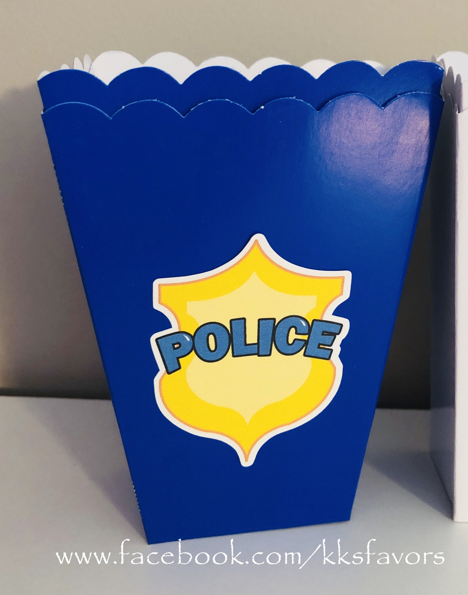 Police Party Popcorn Box/police Birthday Popcorn Boxes/police - Etsy