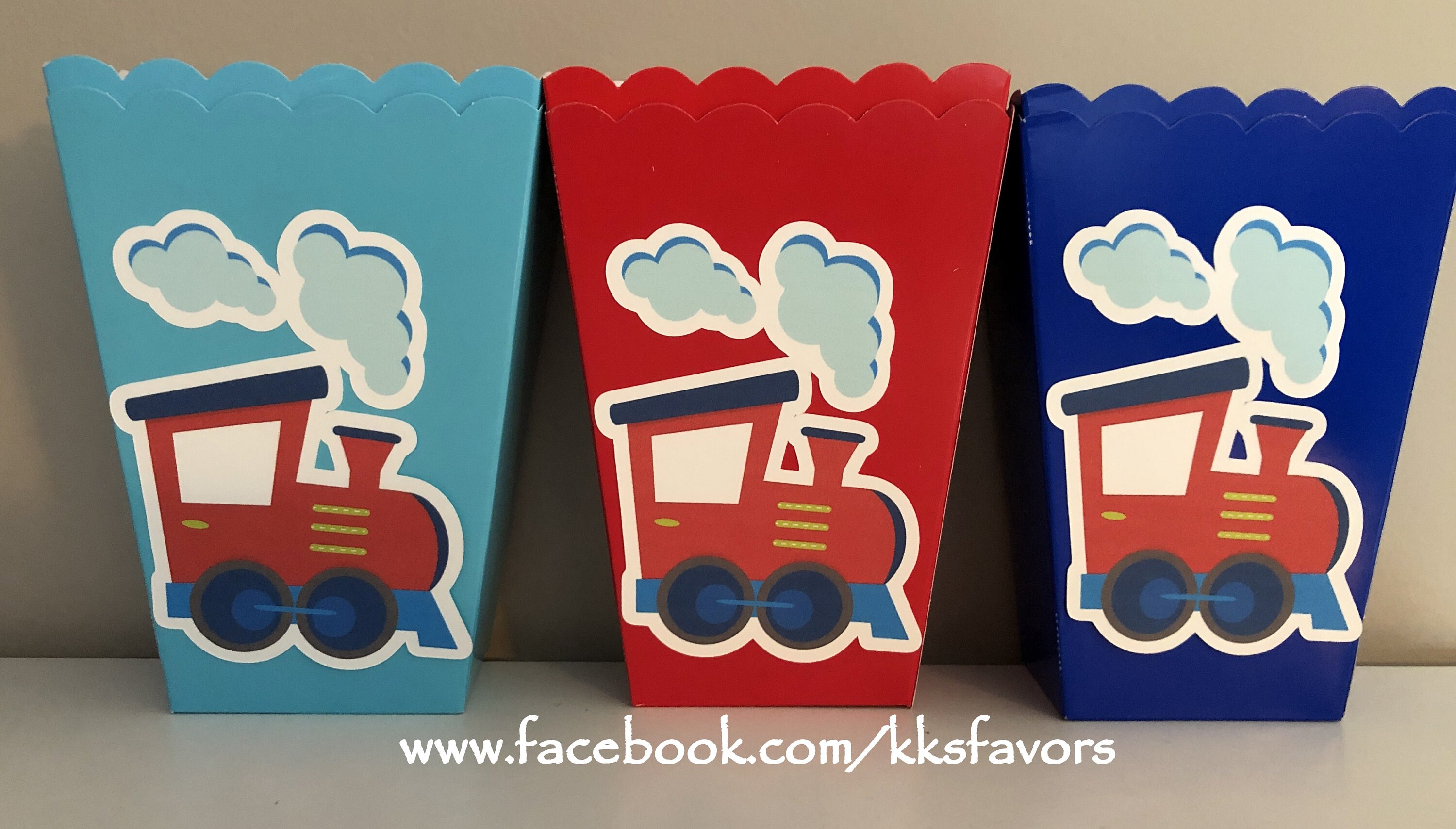 Train Party Popcorn Boxes/train Birthday Popcorn Boxes/train - Etsy UK