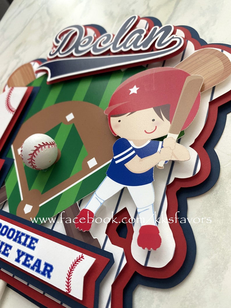 Baseball Cake Topper/rookie of the Year Cake Topper/baseball | Etsy