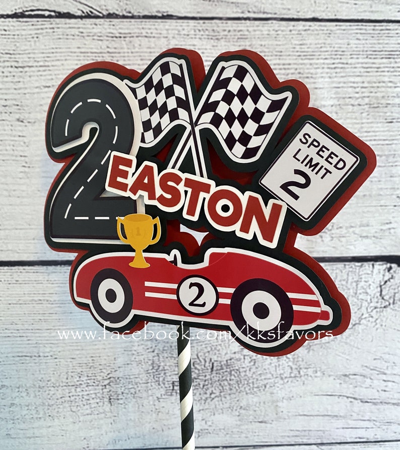 Vintage Race Car Cake Topper/racecar Cake Topper/racing Car - Etsy