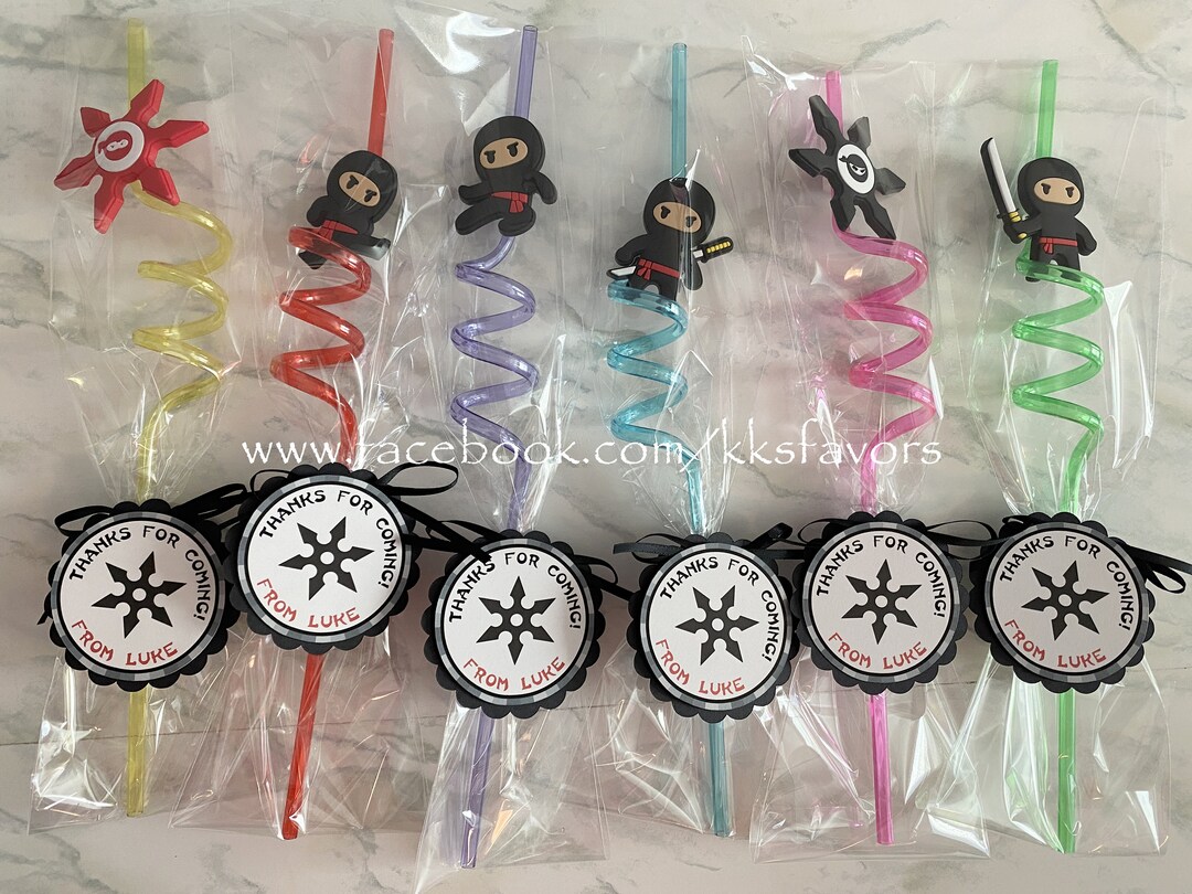 Ninja Party Favors/ninja Birthday/ninja Party/ninja Straws/ninja Party ...