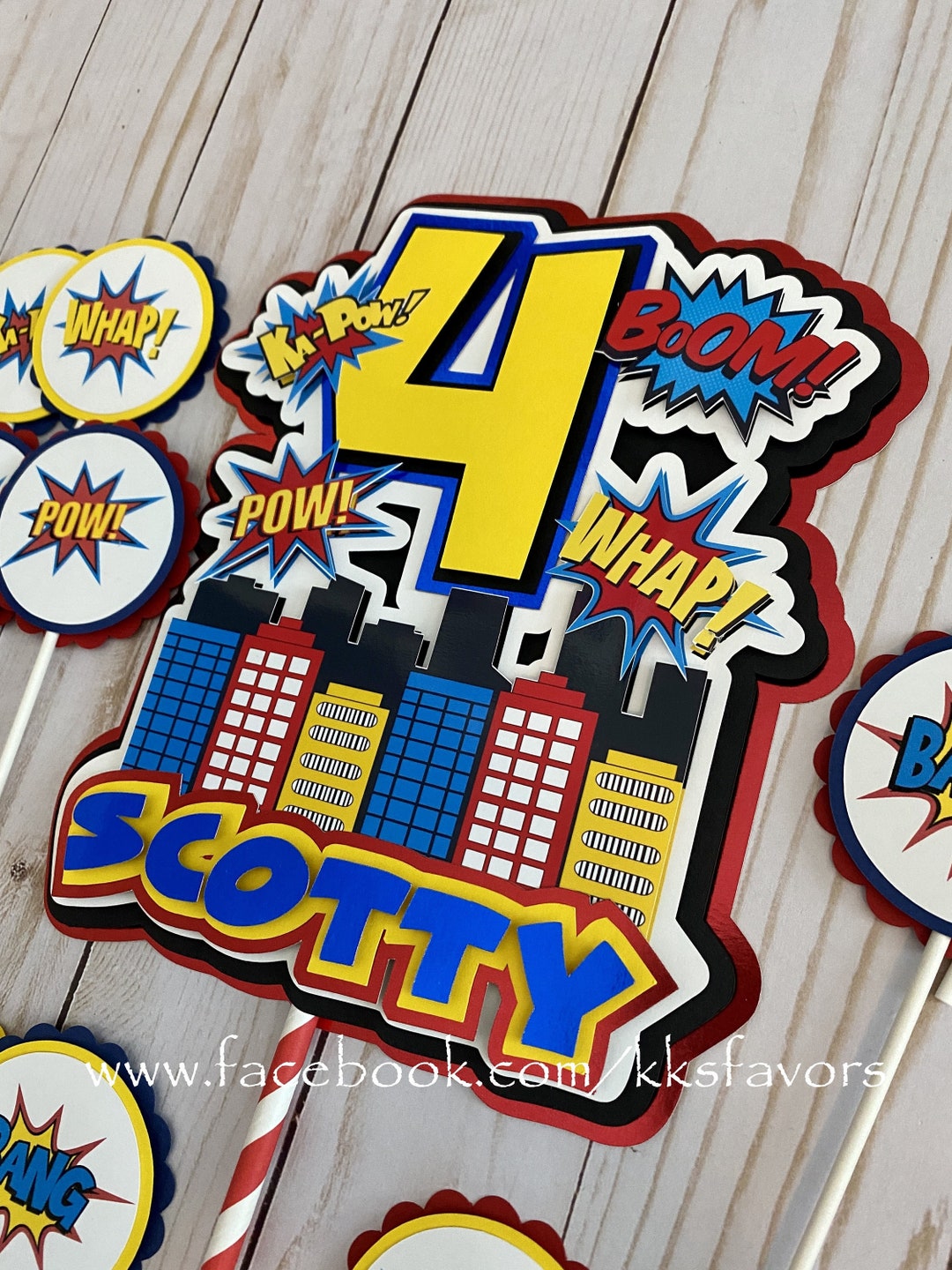 Superhero Cake Topper/superhero Party Cake Topper/superhero Birthday ...