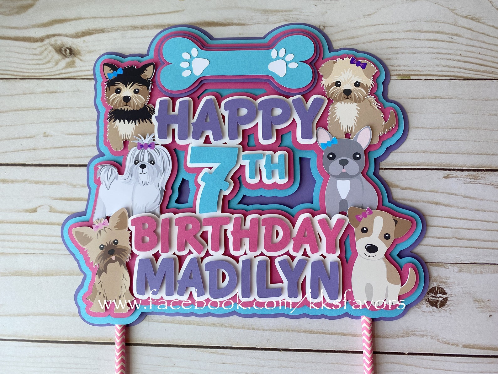 Puppy Cake Topper/puppy Party Cake Topper/puppy Dog Paw-ty - Etsy