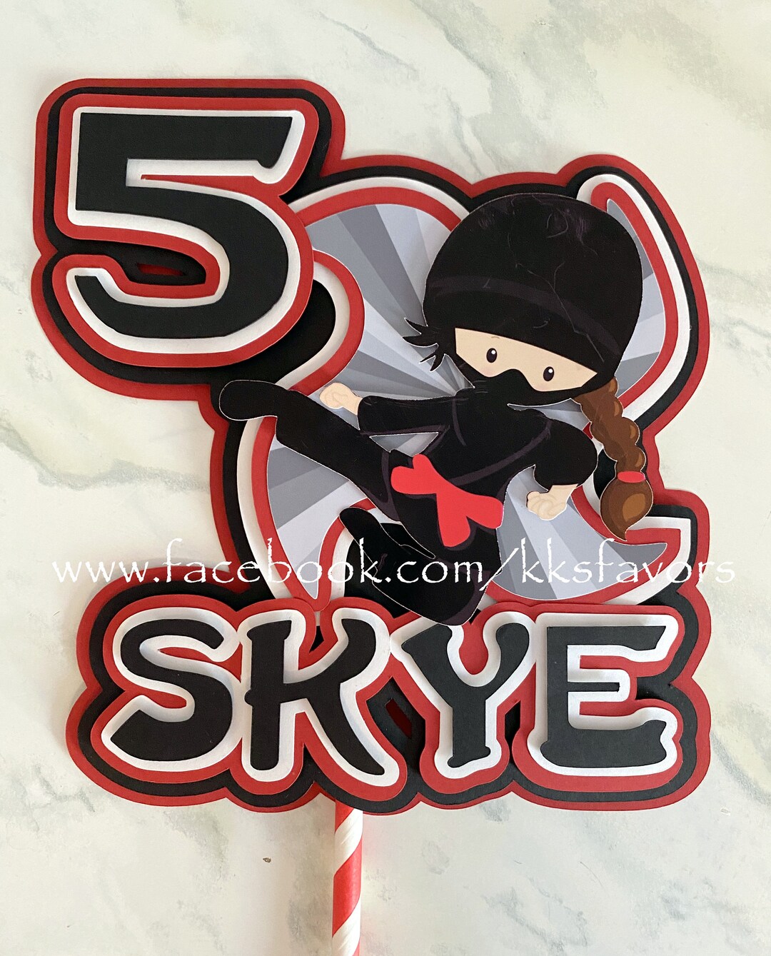 Ninja Girls Cake Topper/ninja Girls Party Cake Topper/ninja Girls ...