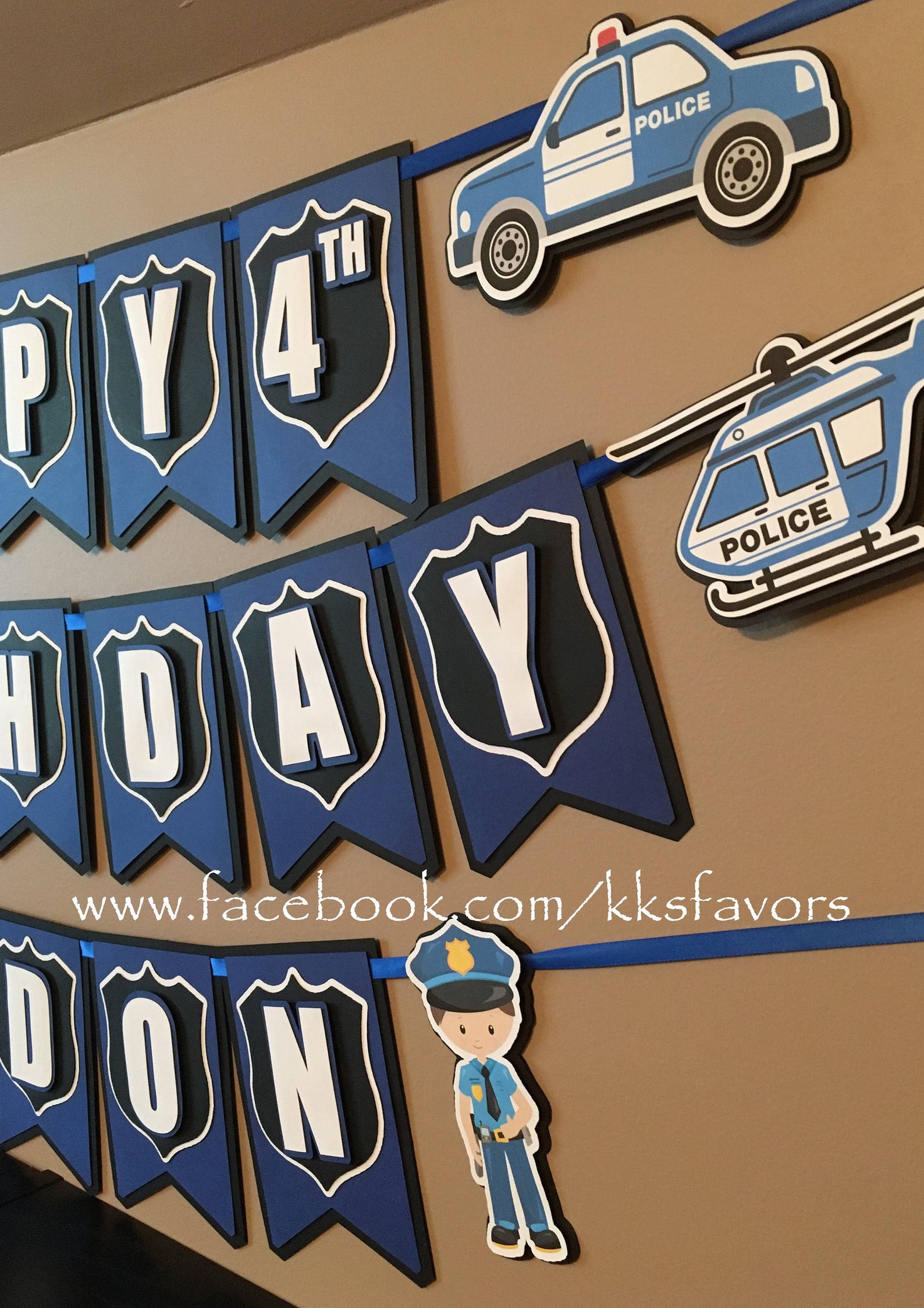 Police Party Birthday Banner/police Birthday Banner/policeman | Etsy