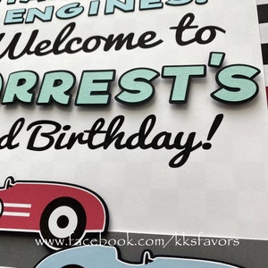 Vintage Race Car Party Door Sign/vintage Racing Party Sign/racecar ...