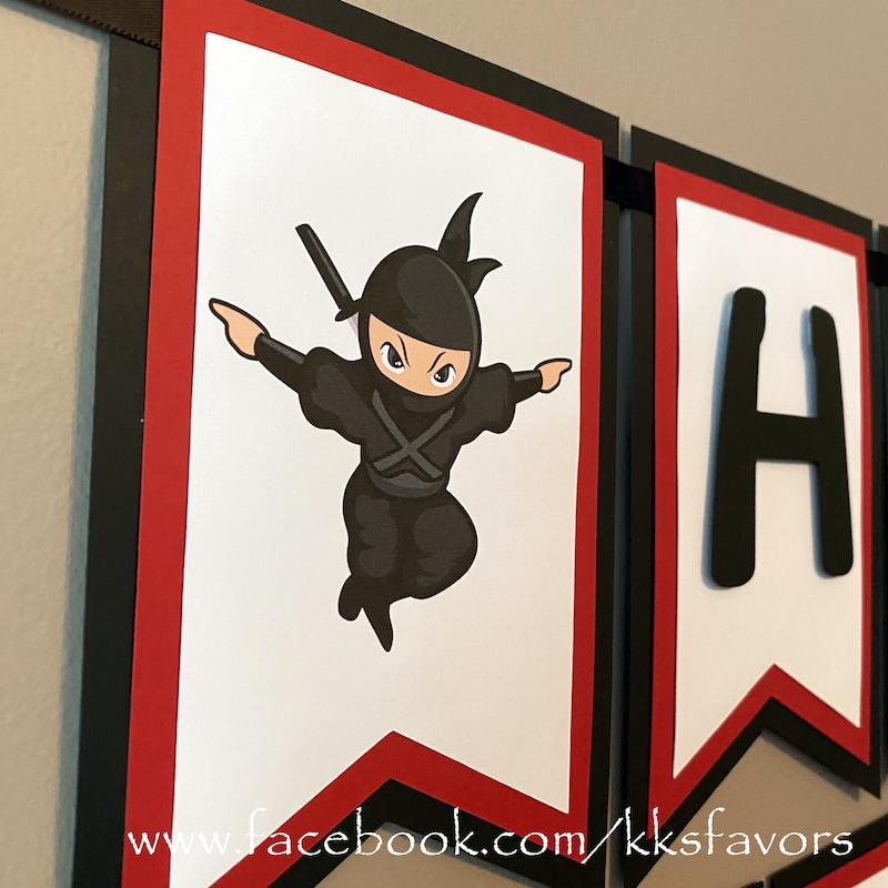 Ninja Birthday Banner - Etsy