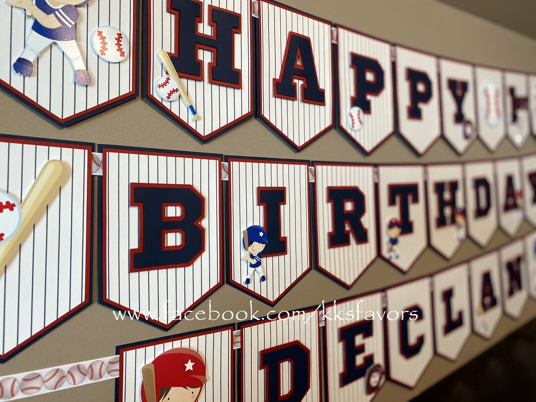 Baseball Party Banner/baseball Birthday Banner/baseball 1st Birthday ...