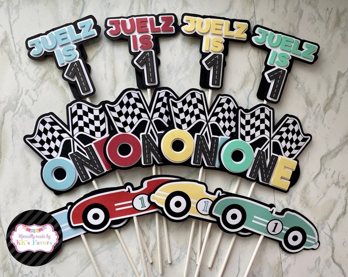 Vintage Race Car Birthday Party Centerpiece/racing Party Centerpiece ...