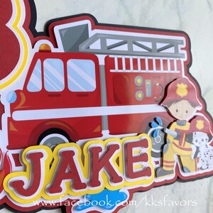 Fire Cake Topper/fireman Party Cake Topper/fireman Birthday Cake Topper ...