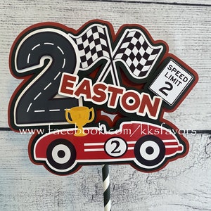 Vintage Race Car Cake Topper/racecar Cake Topper/racing Car Cake Topper ...
