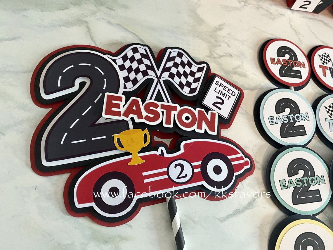 Vintage Race Car Cake Topper/racecar Cake Topper/racing Car - Etsy