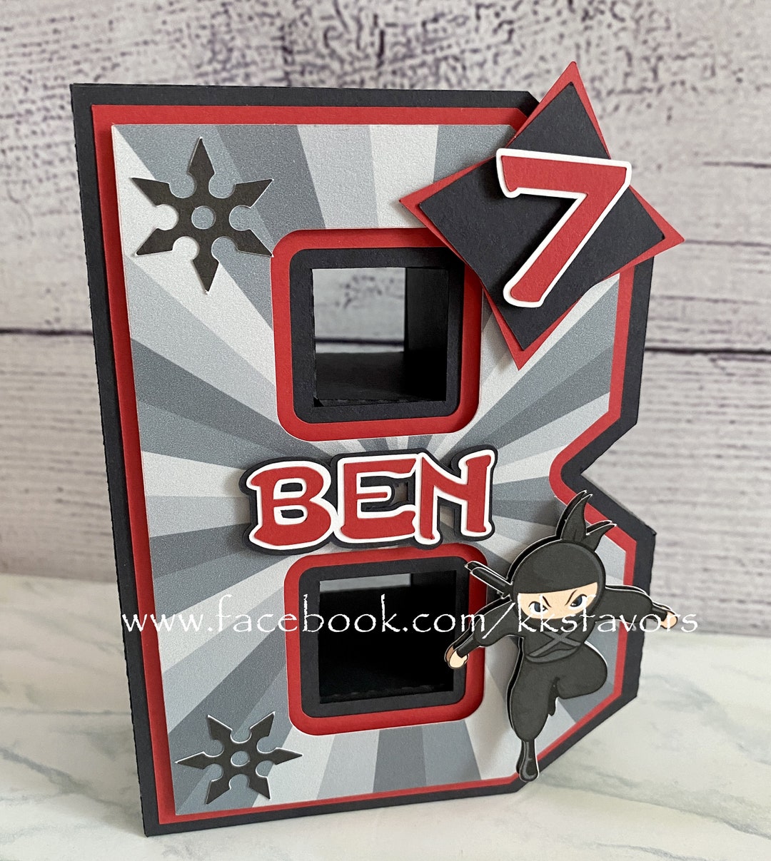 3D Ninja Letter/3d Ninja Number/ninja 3d Letter Set/ninja Party Décor ...