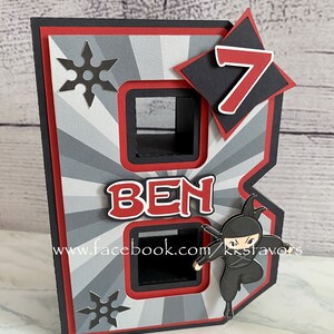 3D Ninja Letter/3d Ninja Number/ninja 3d Letter Set/ninja Party Décor ...