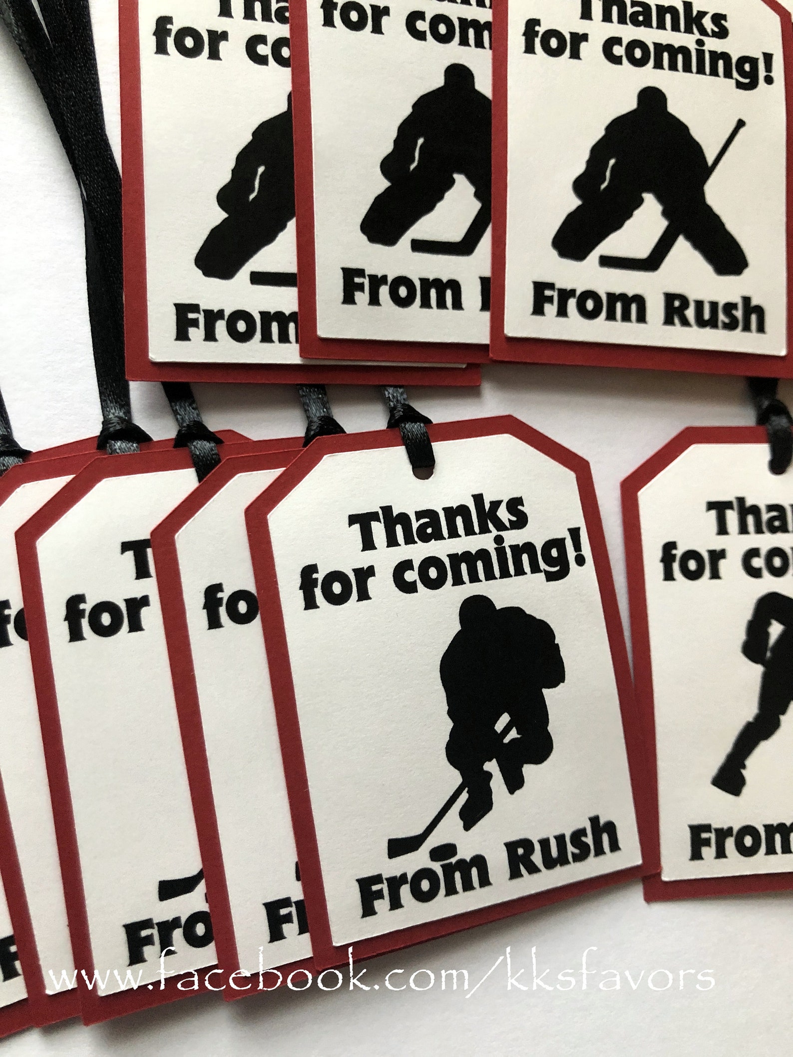 Ice Hockey Party Favor Tags/ice Hockey Birthday Favor Tags/hockey Party ...