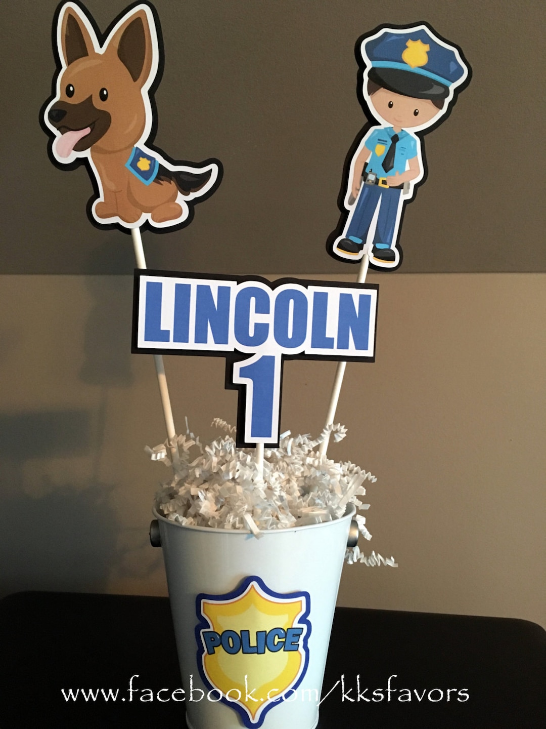 Police Party Centerpiece/police Birthday Centerpiece/policeman Party ...