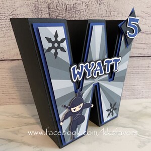 3D Ninja Letter/3d Ninja Number/ninja 3d Letter Set/ninja Party Décor ...