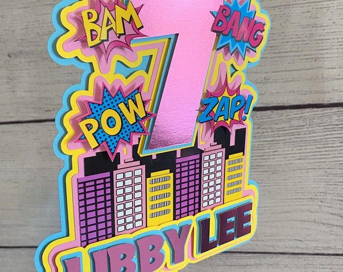 Superhero Cake Topper/superhero Party Cake Topper/superhero Birthday ...