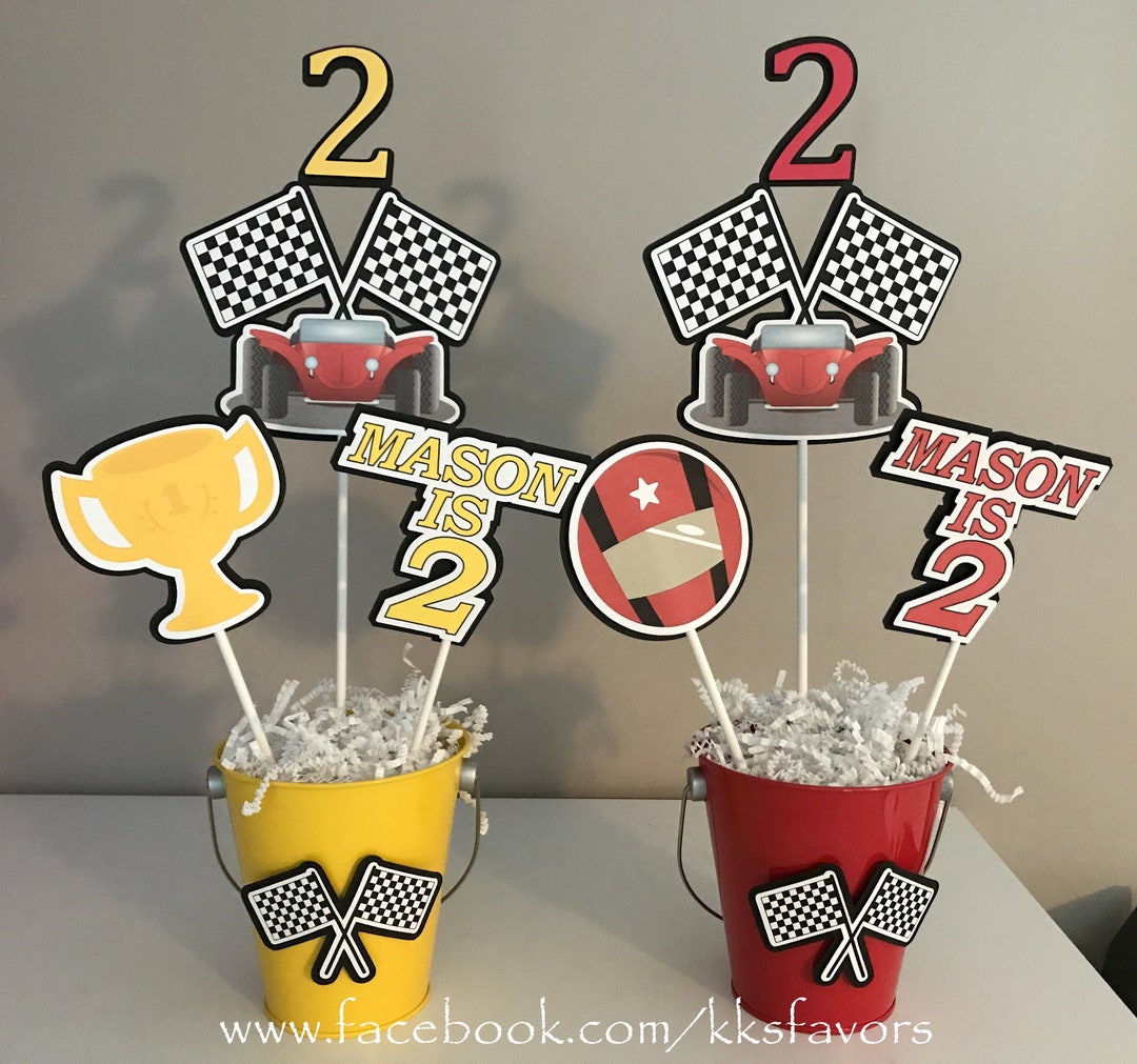 Race Car Birthday Party Centerpiece/racing Party Centerpiece/race Car ...