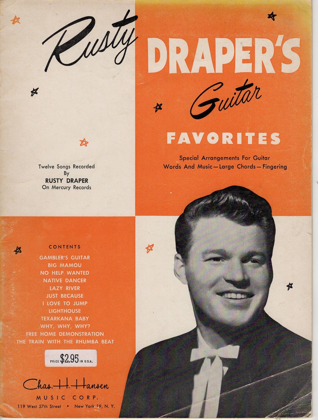 Rusty Draper Guitar Folio - 1954c 25 Pg 12 Songs - V Good Cnd-large ...