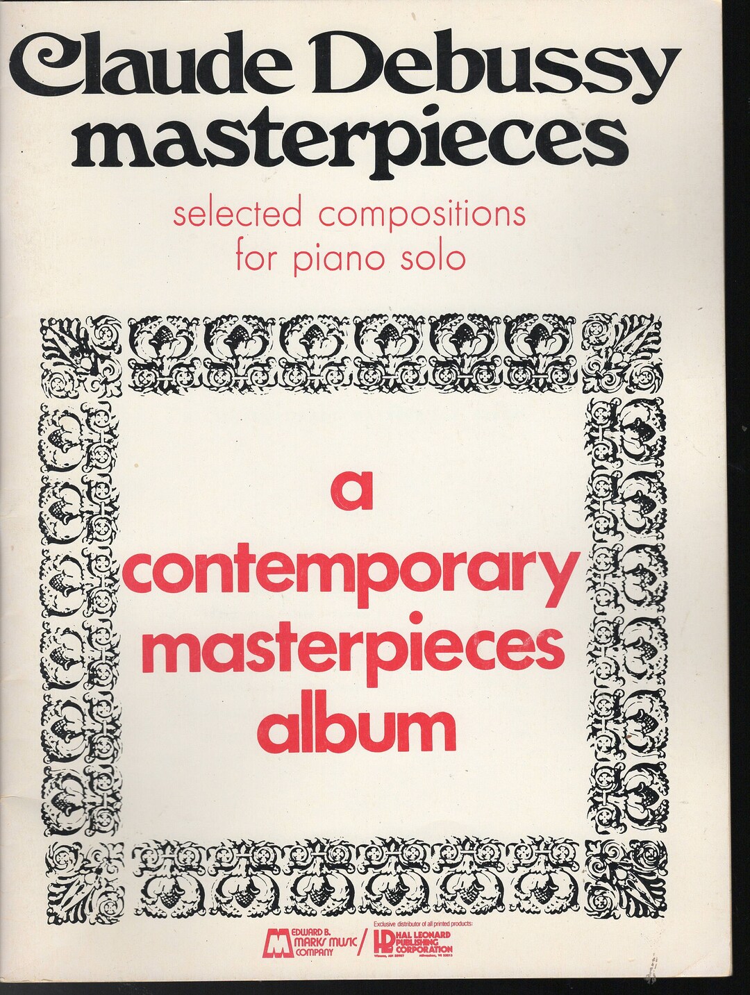 Claude Debussy Masterpieces Album- 9 Piano Solos -64pgs Mint Condition ...