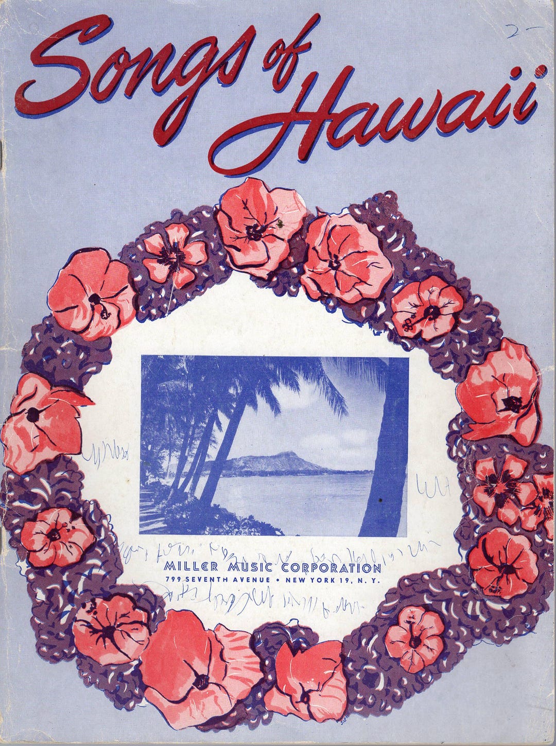 Hawaii , Songs of - 1950c 29 Saongs -88 Pages - Brief Hawaiian ...
