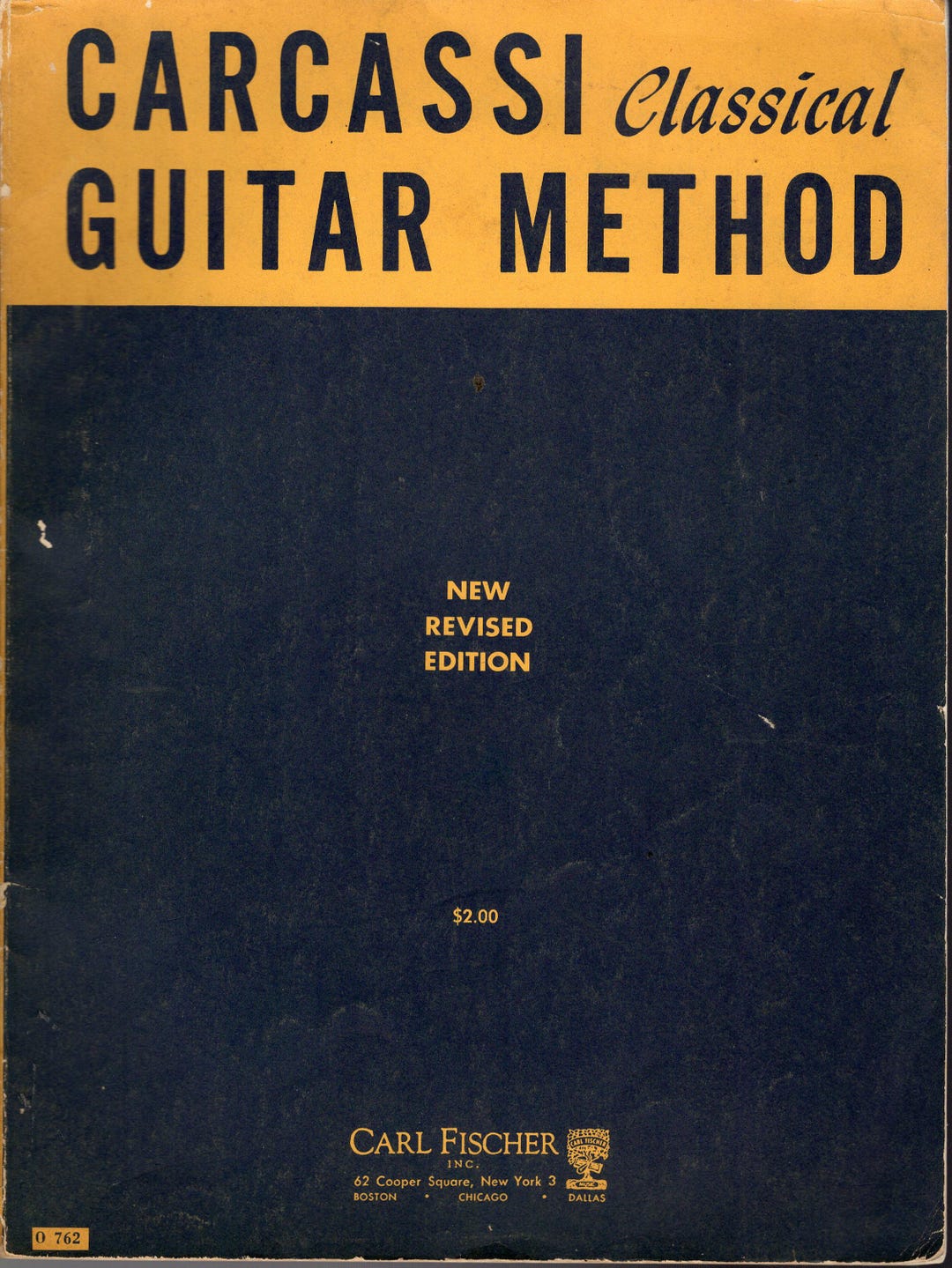 Carcassi Classical Method for the Guitar -VG Cnd 127 Pgs- Comprehensive ...