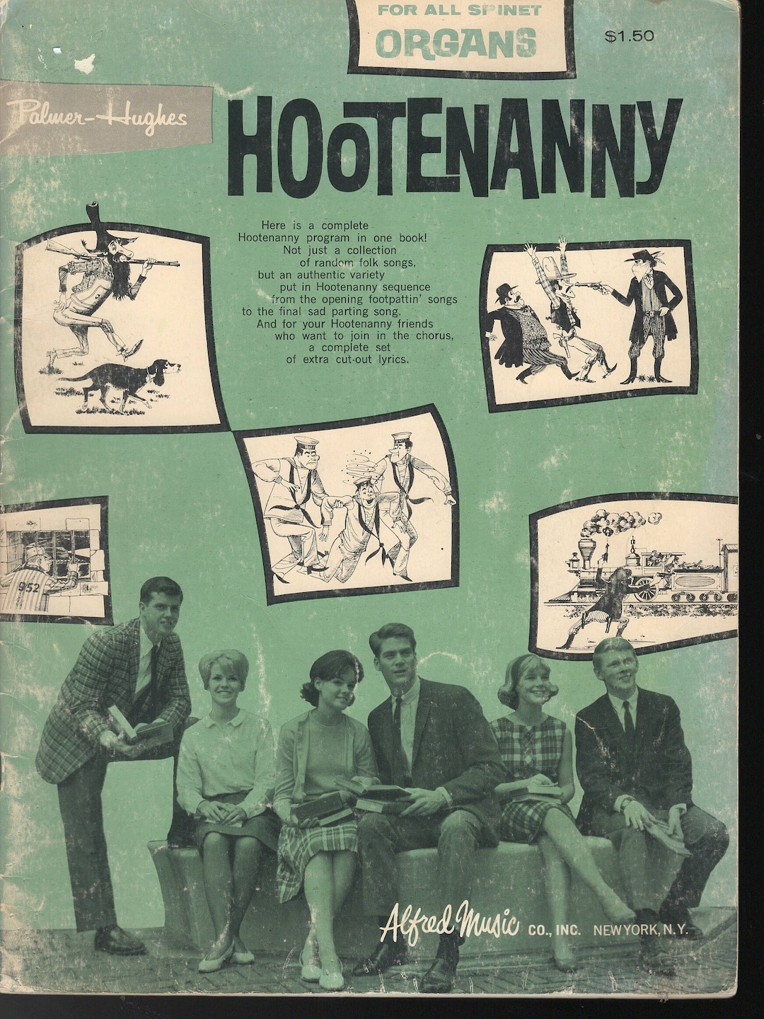 Hootenanny Song Book for All Organs 21 Songs With Historical Info 1964c ...