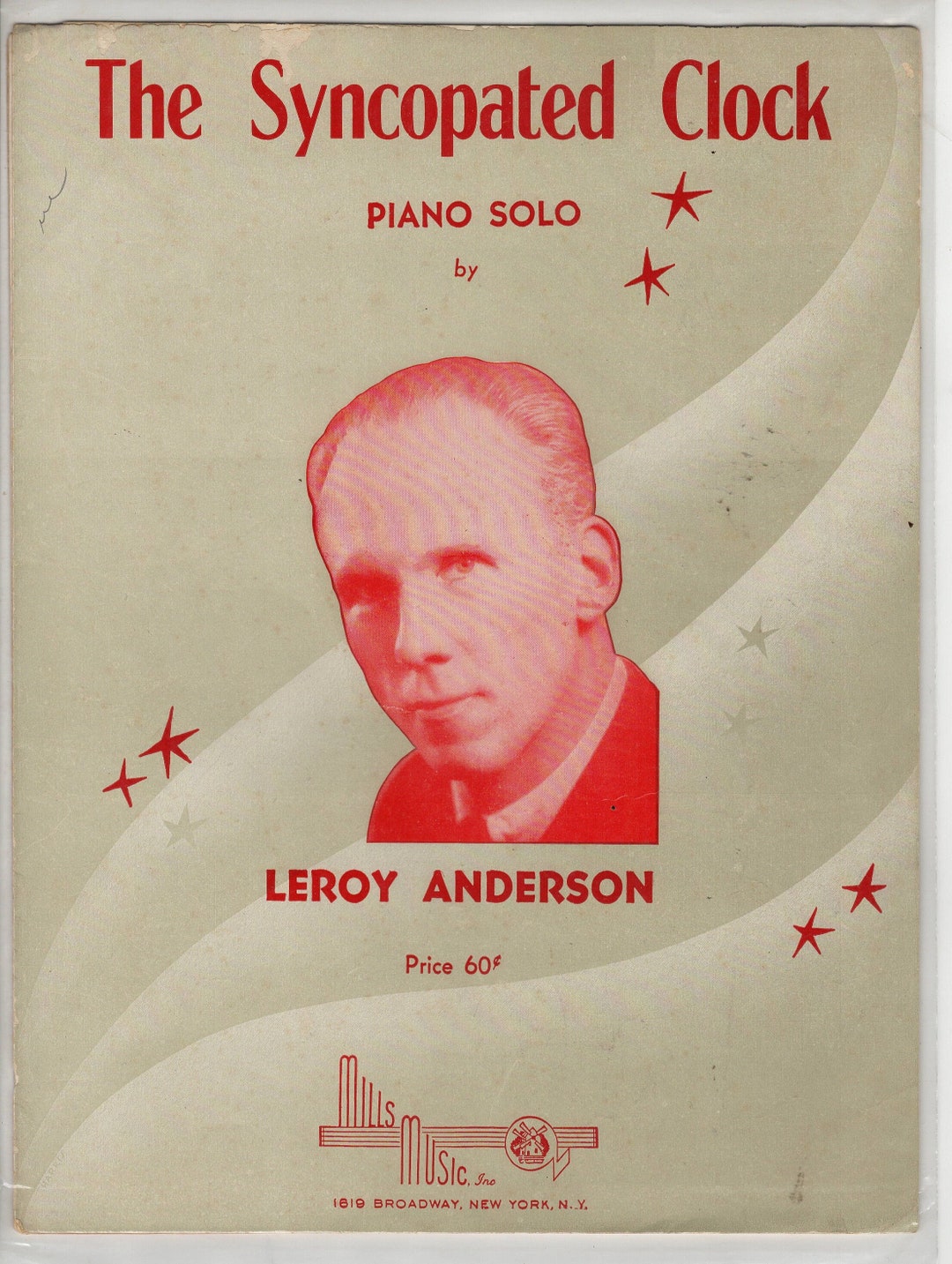 Leroy Anderson the Syncopated Clock Intermediate to Advanced Piano Solo ...