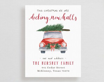 Christmas Card New Address | Etsy