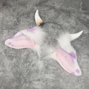 Large Cow Ears With Horns - Etsy