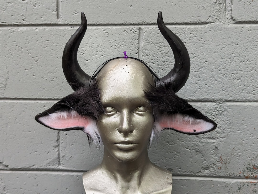 Devil Horns & Large Cow Ears (55 Color Options!) - Etsy