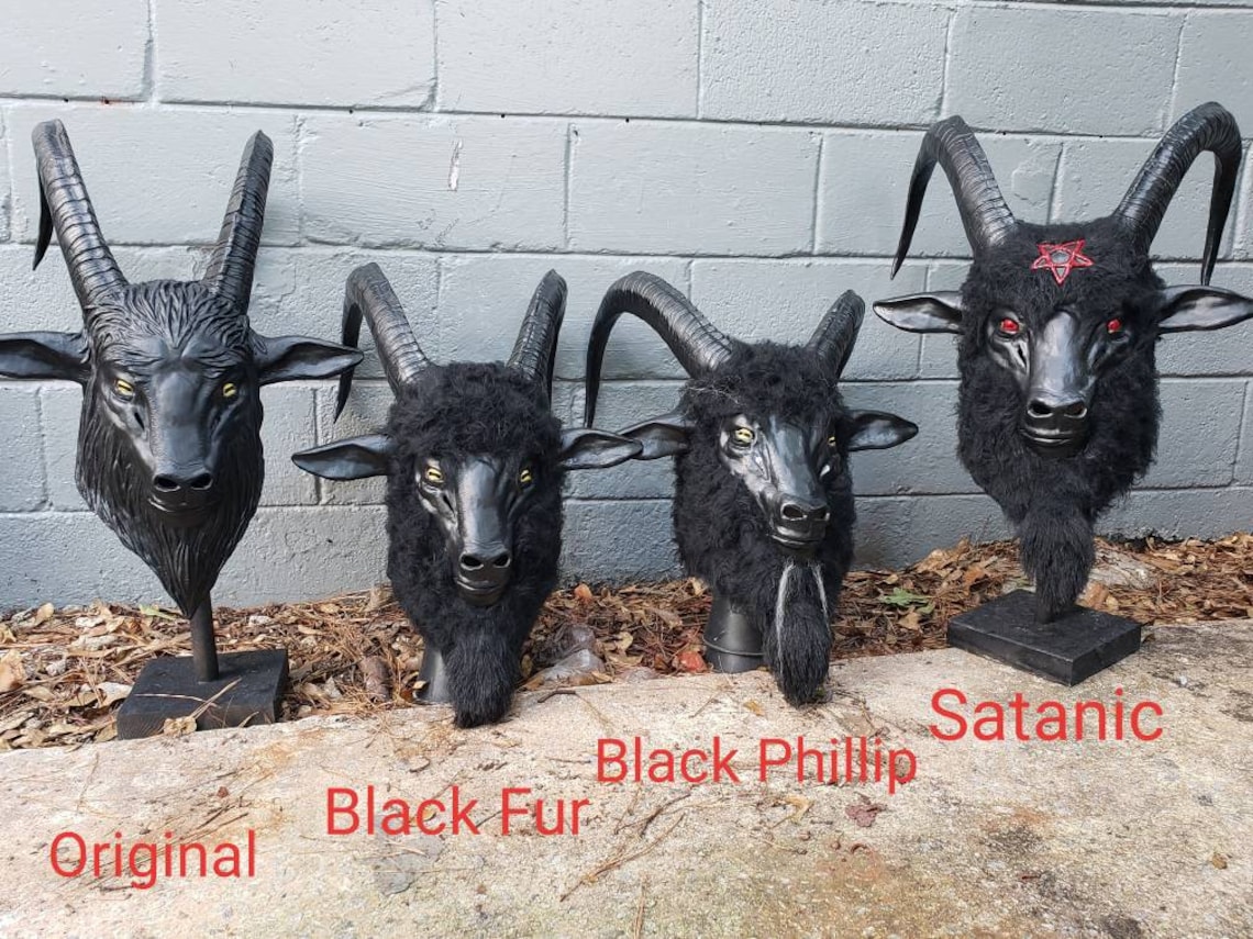 Black phillip goat mask | Etsy