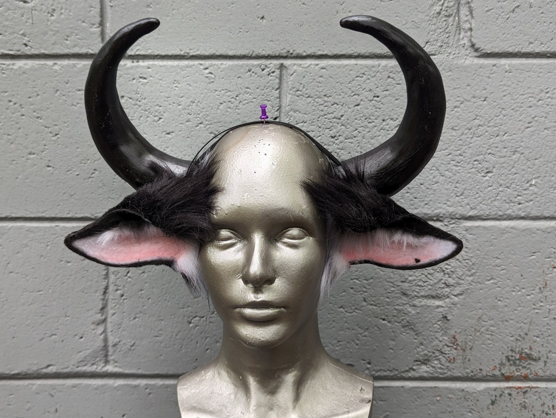 Viking Horns & Large Cow Ears 55 Color Options - Etsy
